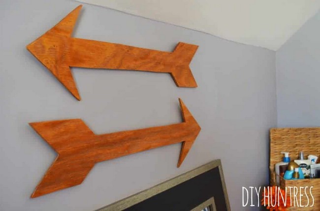 15 DIY Wooden Arrow For Wall Decor - DIYnCrafty