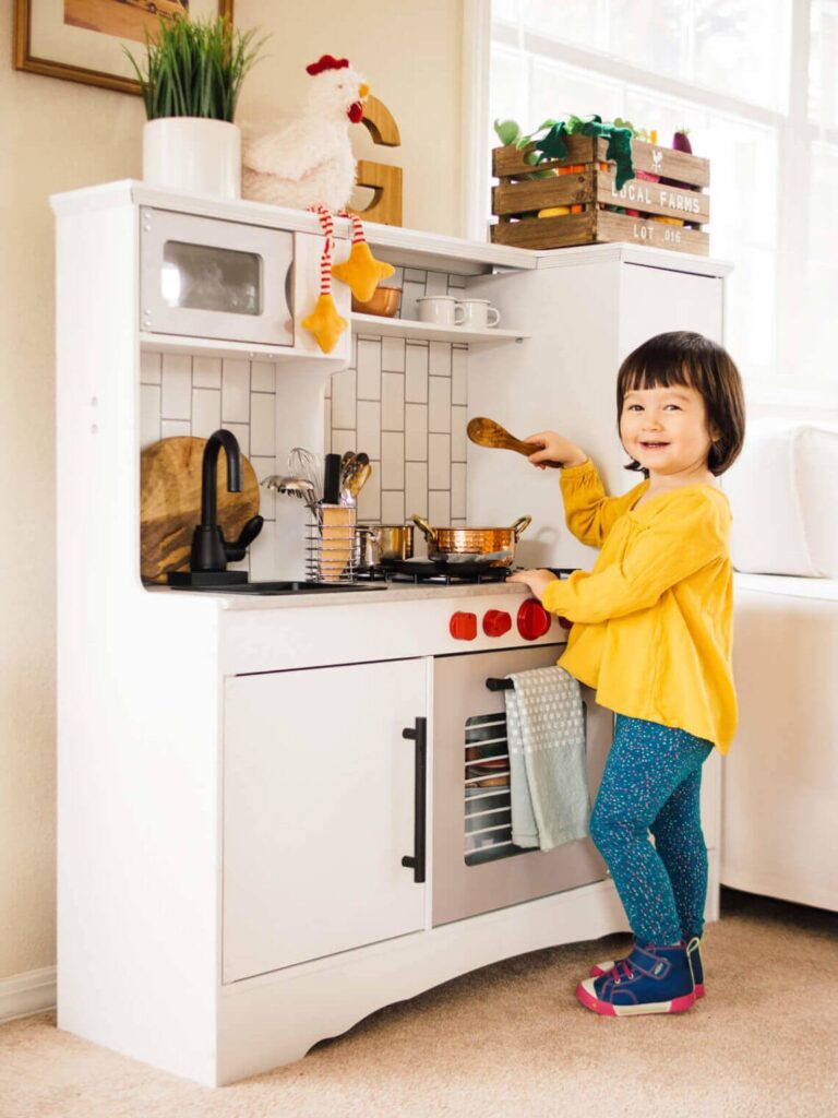 25 DIY Play Kitchen Ideas That Will Make Your Kids Happy - DIYnCrafty