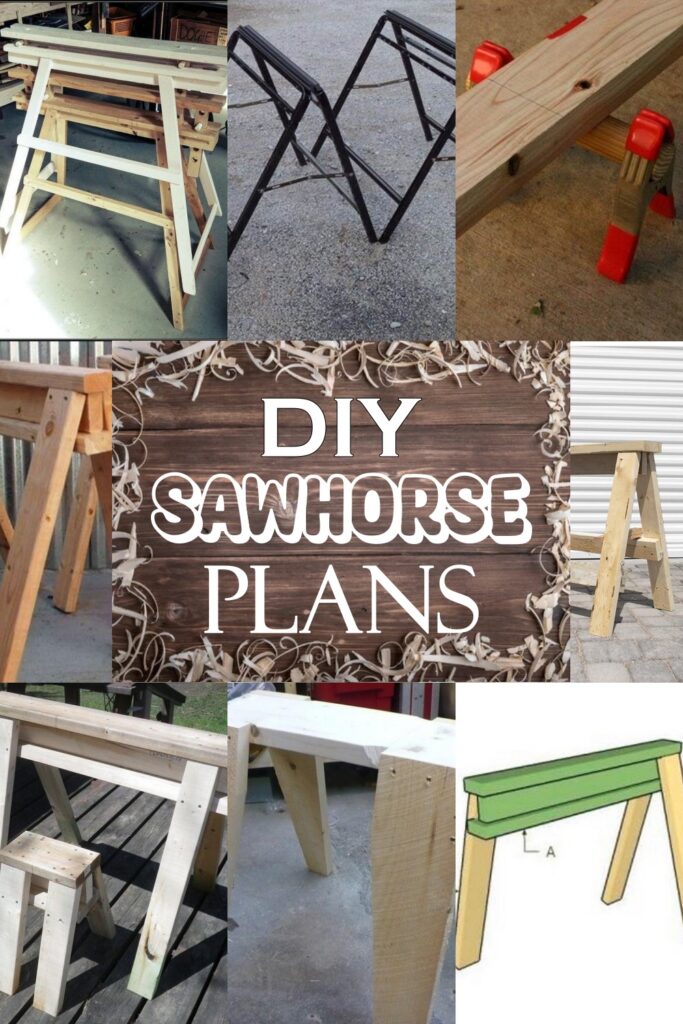 25 DIY Sawhorse Plans For Your Workshop - DIYnCrafty