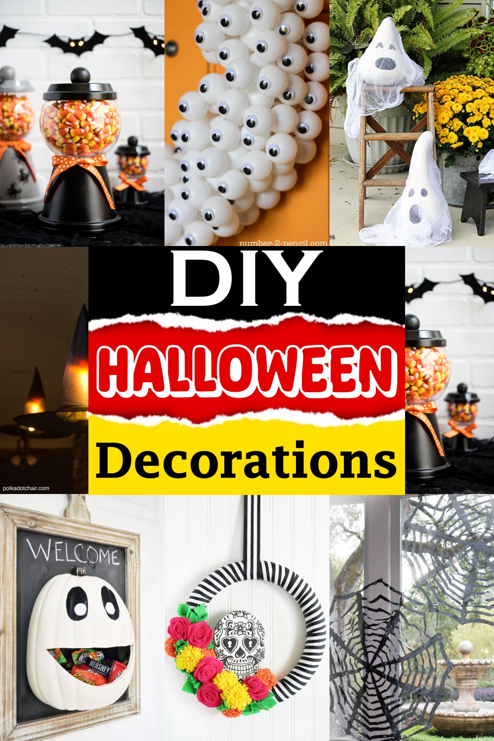 20 Cute And Scary DIY Halloween Decorations - DIYnCrafty