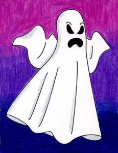 21 Cute Ghost Drawing Ideas - How To Draw A Ghost - DIYnCrafty