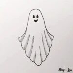21 Cute Ghost Drawing Ideas - How To Draw A Ghost - DIYnCrafty