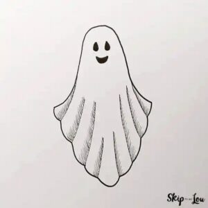21 Cute Ghost Drawing Ideas - How To Draw A Ghost - DIYnCrafty