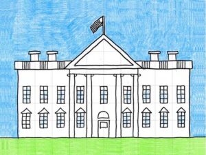 16 White House Drawing Ideas - How To Draw White House - DIYnCrafty
