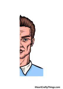 21 Half Face Drawing Ideas Step by Step - DIYnCrafty