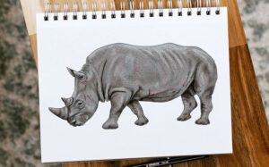 21 Best Rhino Drawing Ideas - How To Draw Rhino - DIYnCrafty