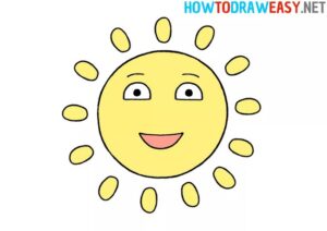 19 Sun Drawing Ideas - How To Draw Sun - DIYnCrafty
