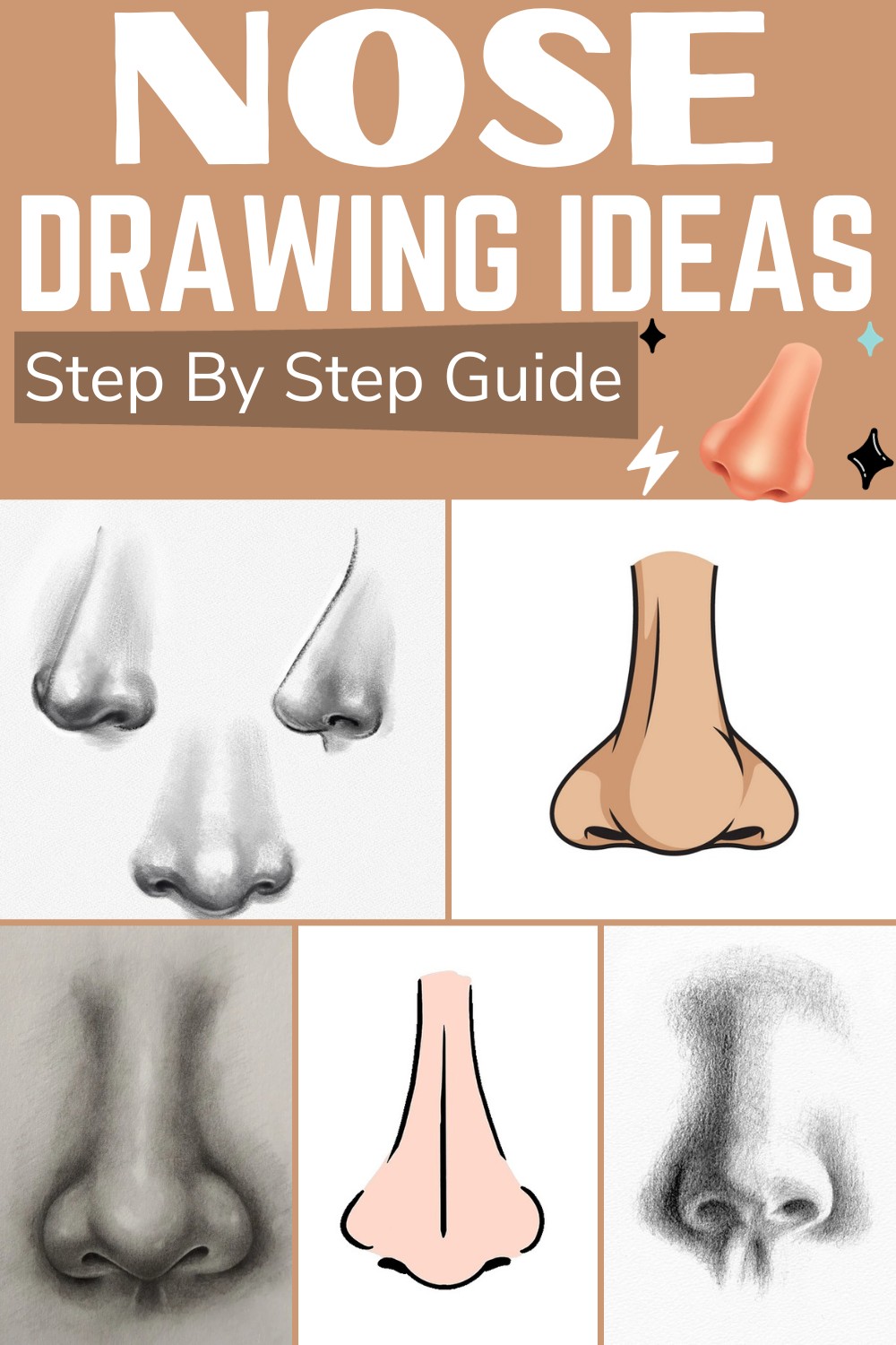 20 Nose Drawing Ideas For Drawing Enthusiasts - DIYnCrafty